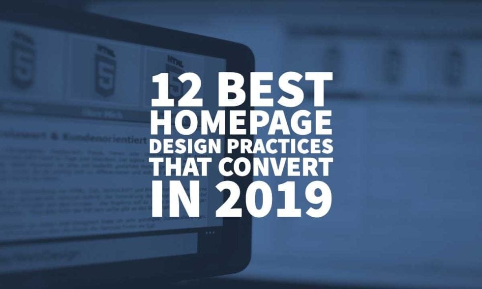 12 Best Homepage Design Practices That Convert In 2019